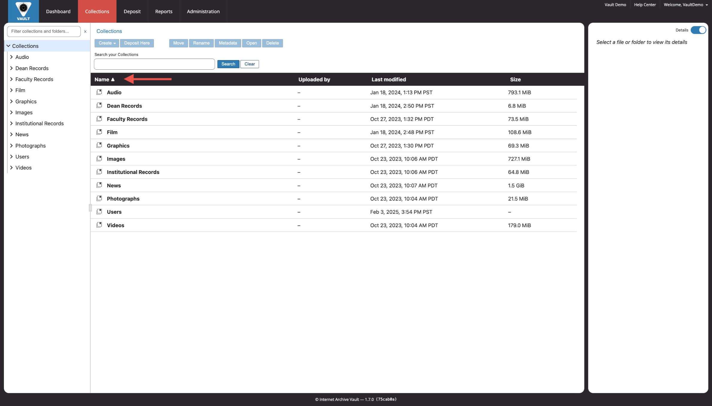 About Collections – Vault Support