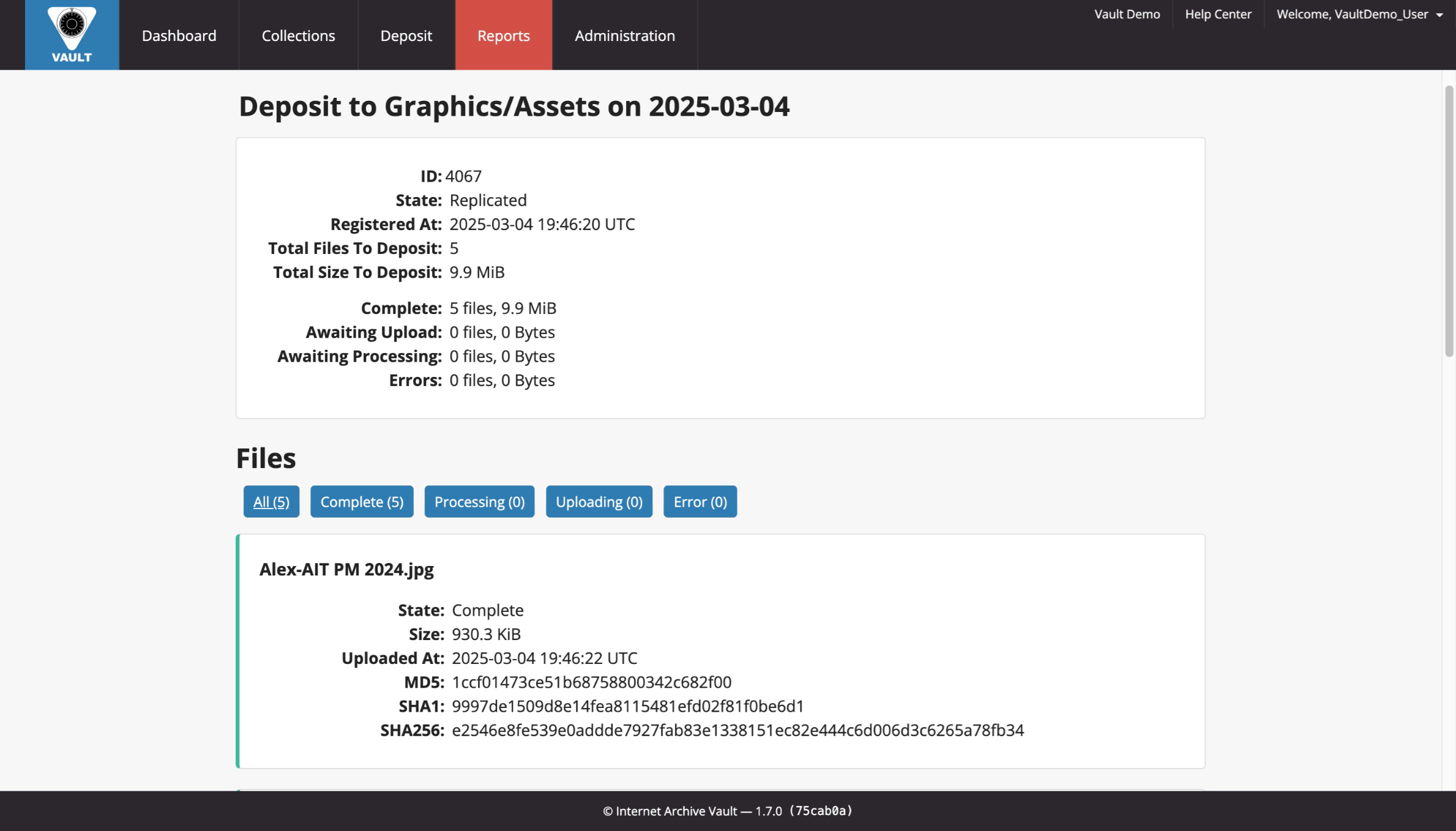 About Vault Reports – Vault Support
